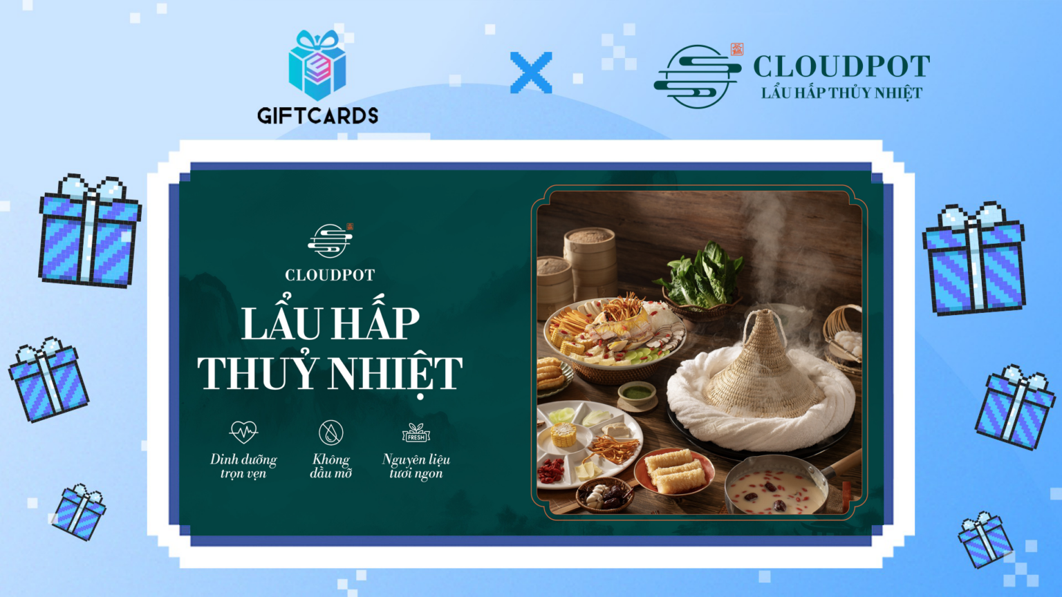 GIỚI THIỆU CLOUD POT - LẨU HẤP THỦY NHIỆT - Blog Gift Cards